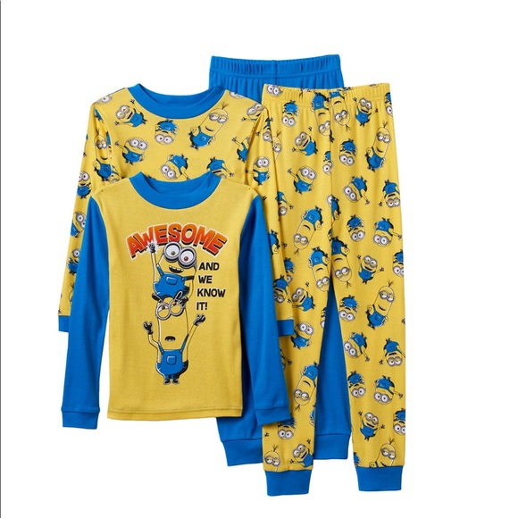 Minions | Pajamas | Minions 4piece Pajama Set Size 4 | Poshmark